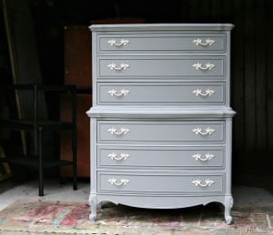 How To Paint A Chest Of Drawers Two Tone Gray - Petticoat Junktion