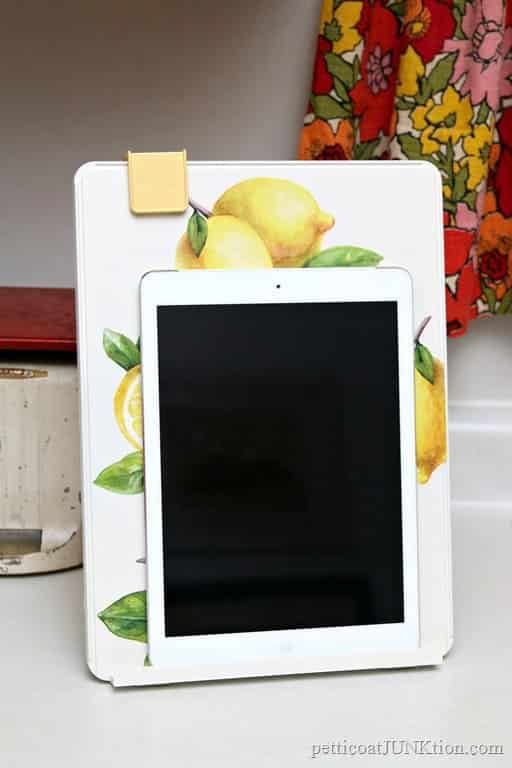 Make An iPad Stand Out Of A Document Holder - Petticoat Junktion