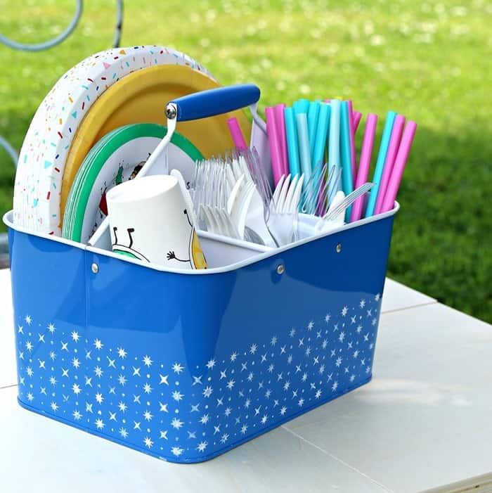 Painted Metal Caddy Is Handy For Just About Anything - Petticoat Junktion