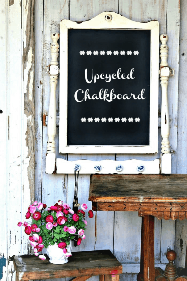 How To Make A Large Chalkboard Using An Old Furniture Mirror Frame