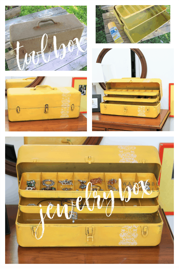 Repurposed Tool Box Becomes A Jewelry Box - Petticoat Junktion