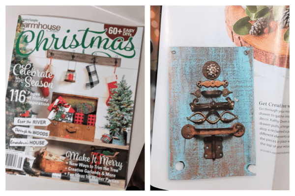 Create A Small Hanging Christmas Display Using Vintage Items