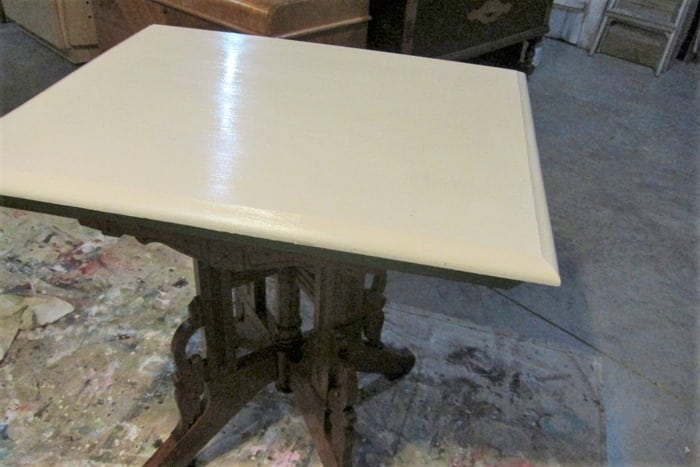 Upcycled Antique Table: Where A Stained Finish And Paint Work Together