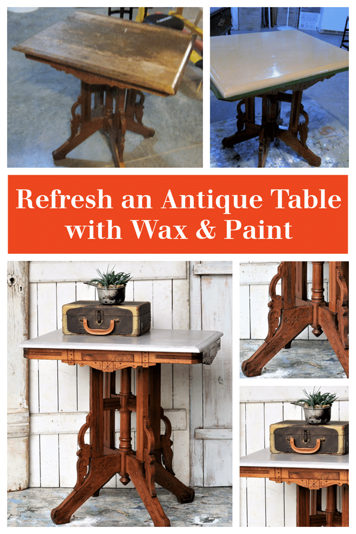 Upcycled Antique Table: Where A Stained Finish And Paint Work Together