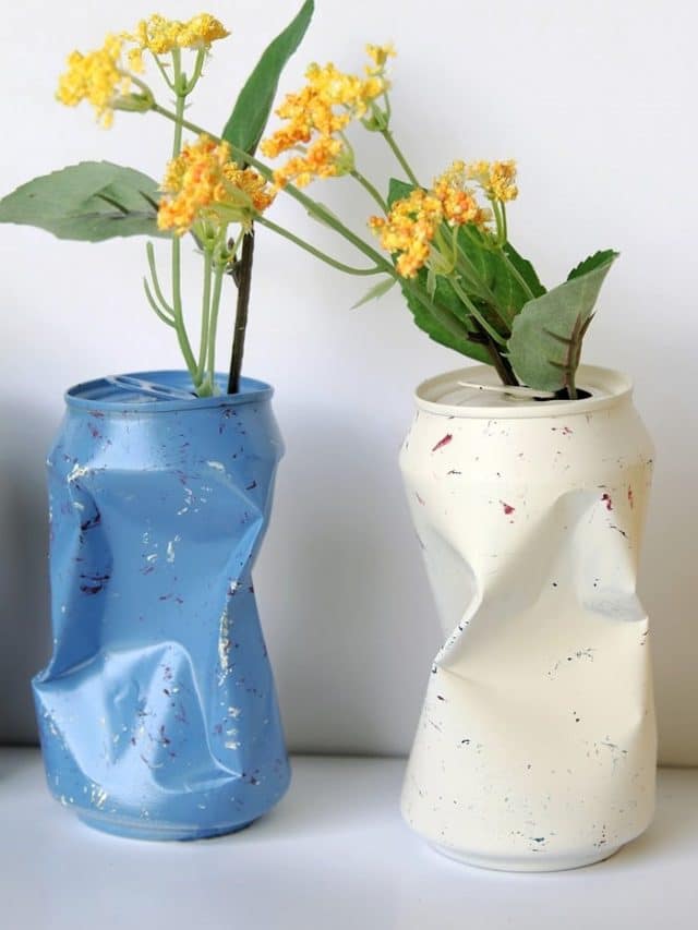 HOW TO UPCYCLE ALUMINUM CANS INTO VASES Story - Petticoat Junktion