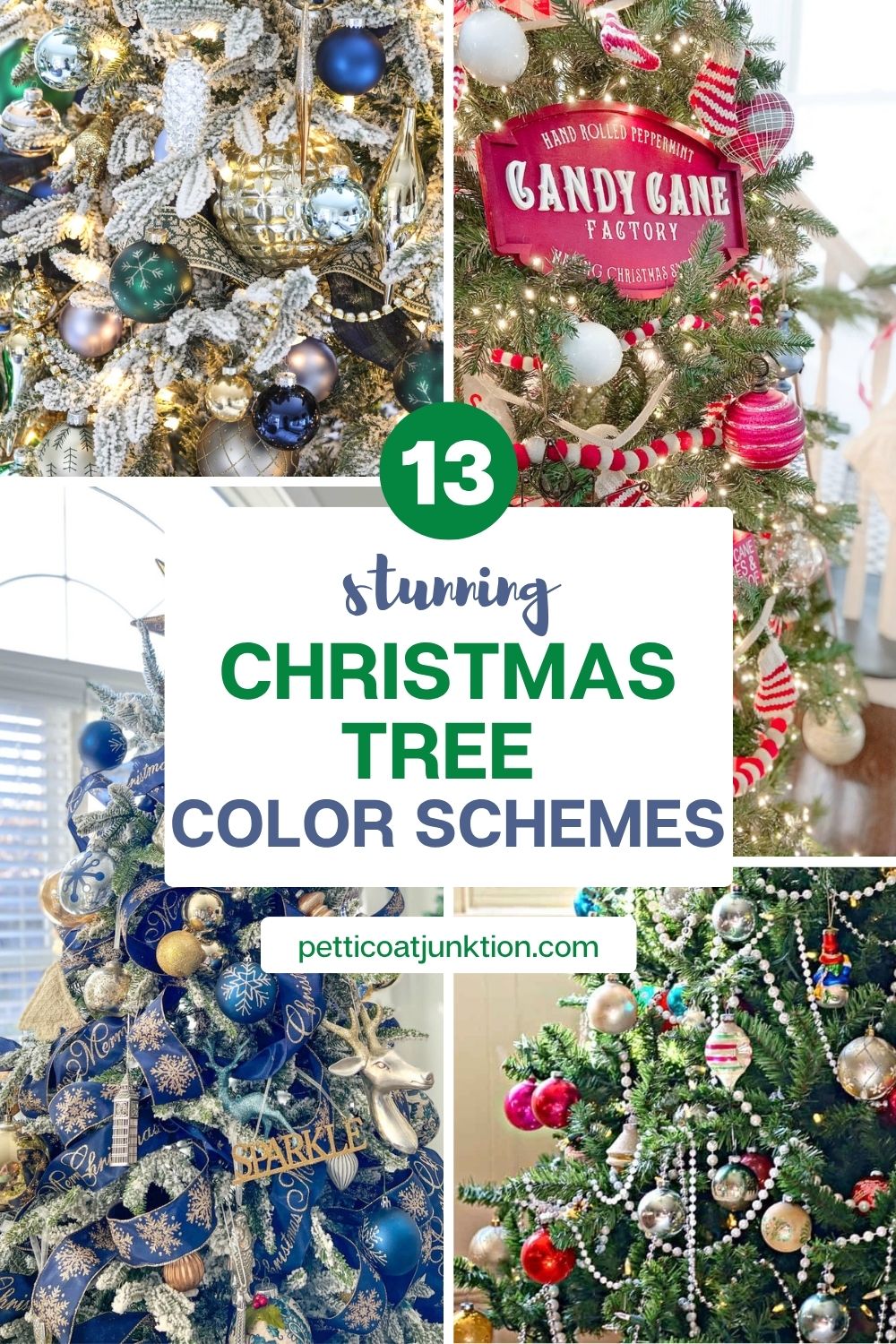 13 Gorgeous Christmas Tree Color Schemes And Themes - Petticoat Junktion